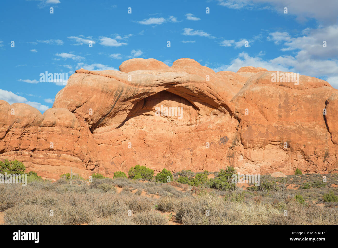 Landscapes of the "Windows section" in the Arches National park, Utah ...