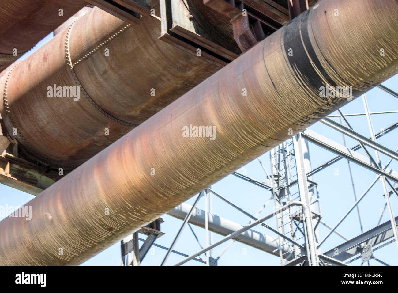 Rusty industrial steel constructions Stock Photo - Alamy