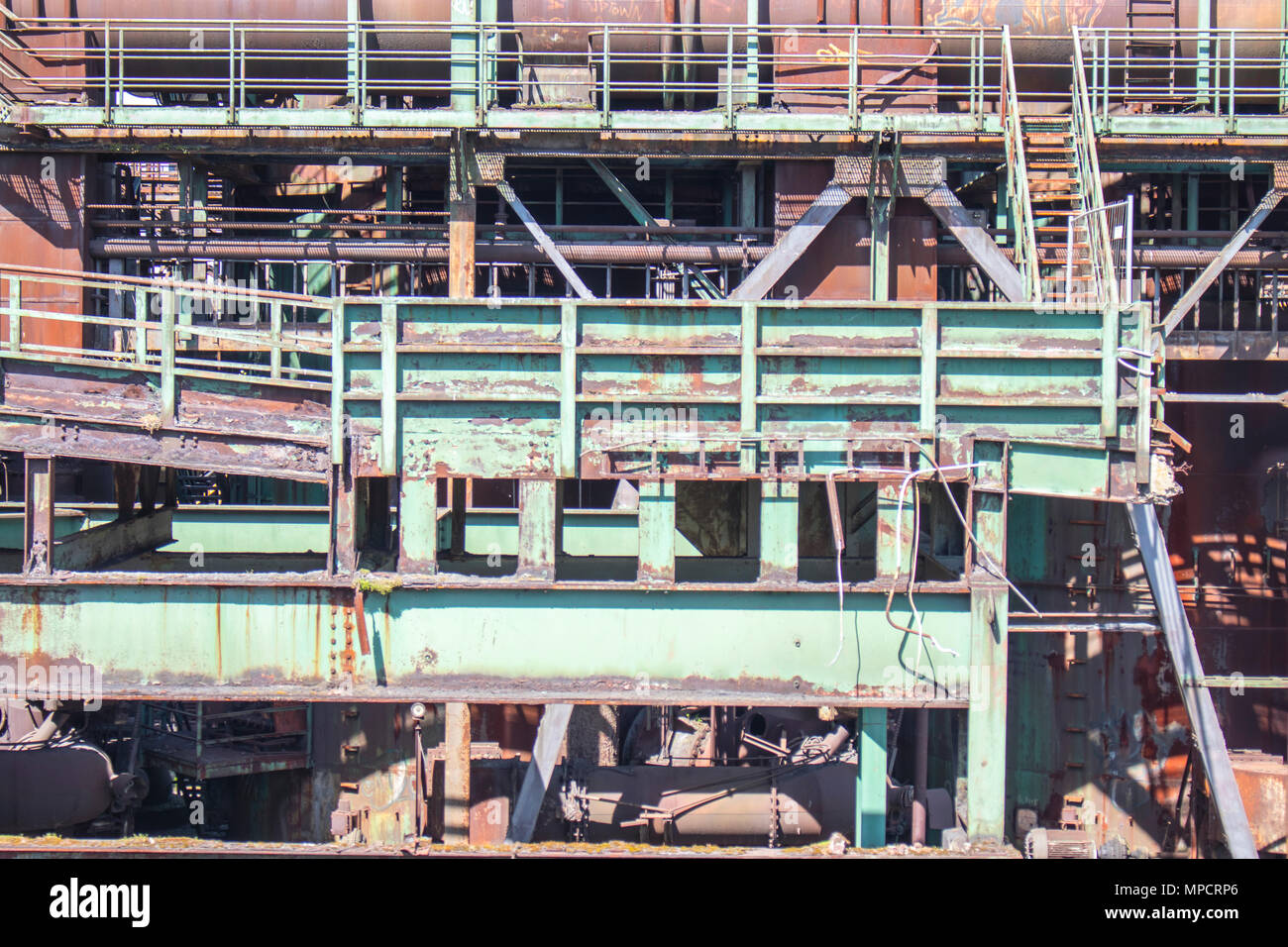 Rusty industrial steel constructions Stock Photo - Alamy