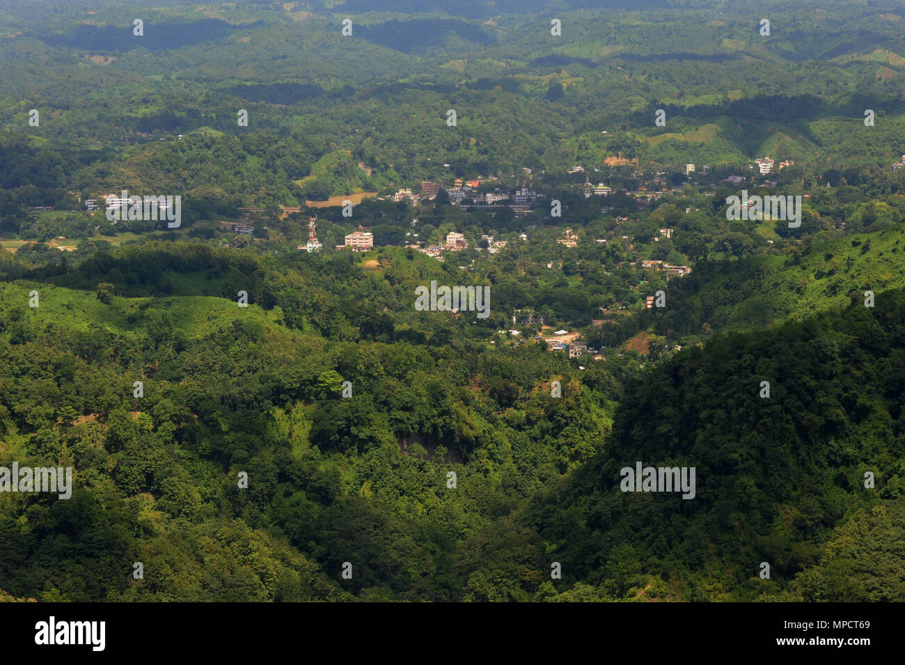Bandarban, Bangladesh - September 30, 2010: Landscape view of Bandarban ...