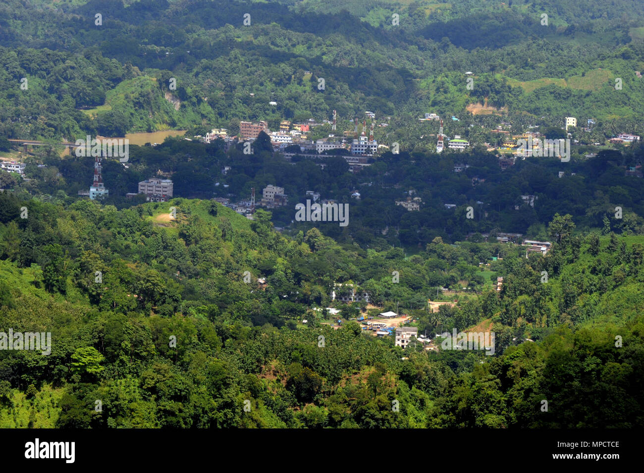 Bandarban, Bangladesh - September 30, 2010: Landscape view of Bandarban ...
