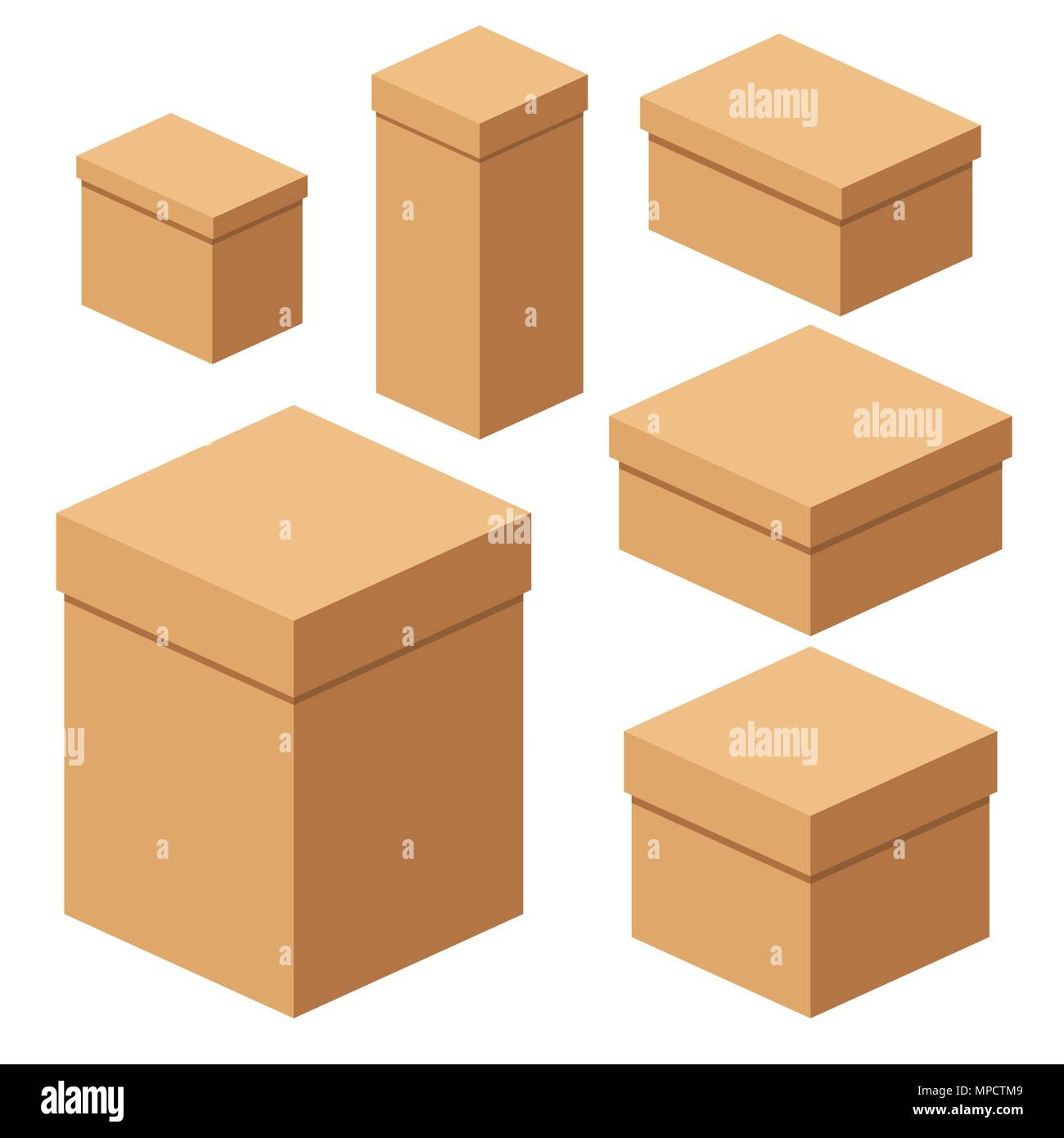 set of packing boxes Stock Vector Image & Art - Alamy