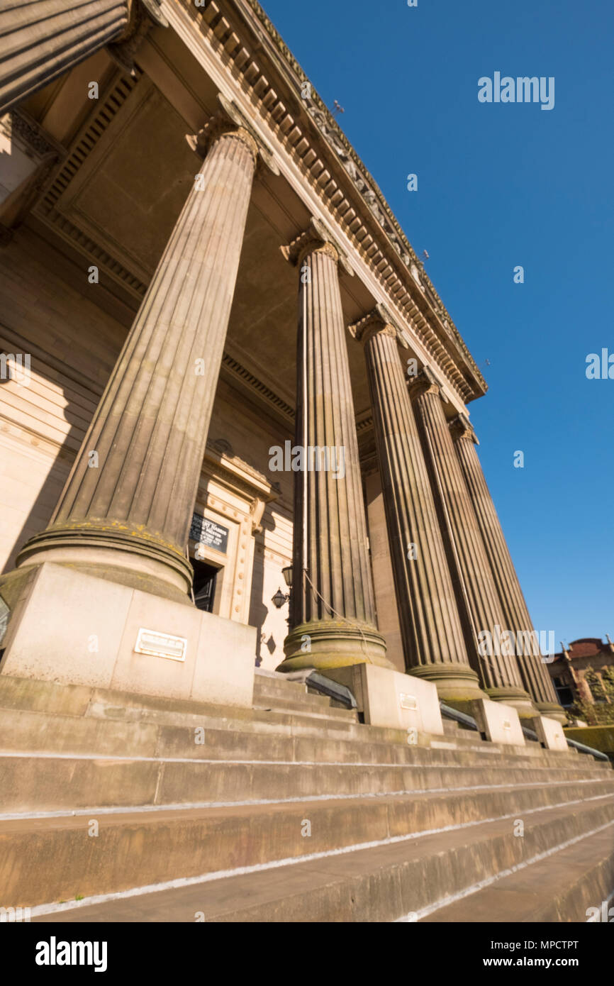 The fron of the impressive Harris Museum building in the centre of ...