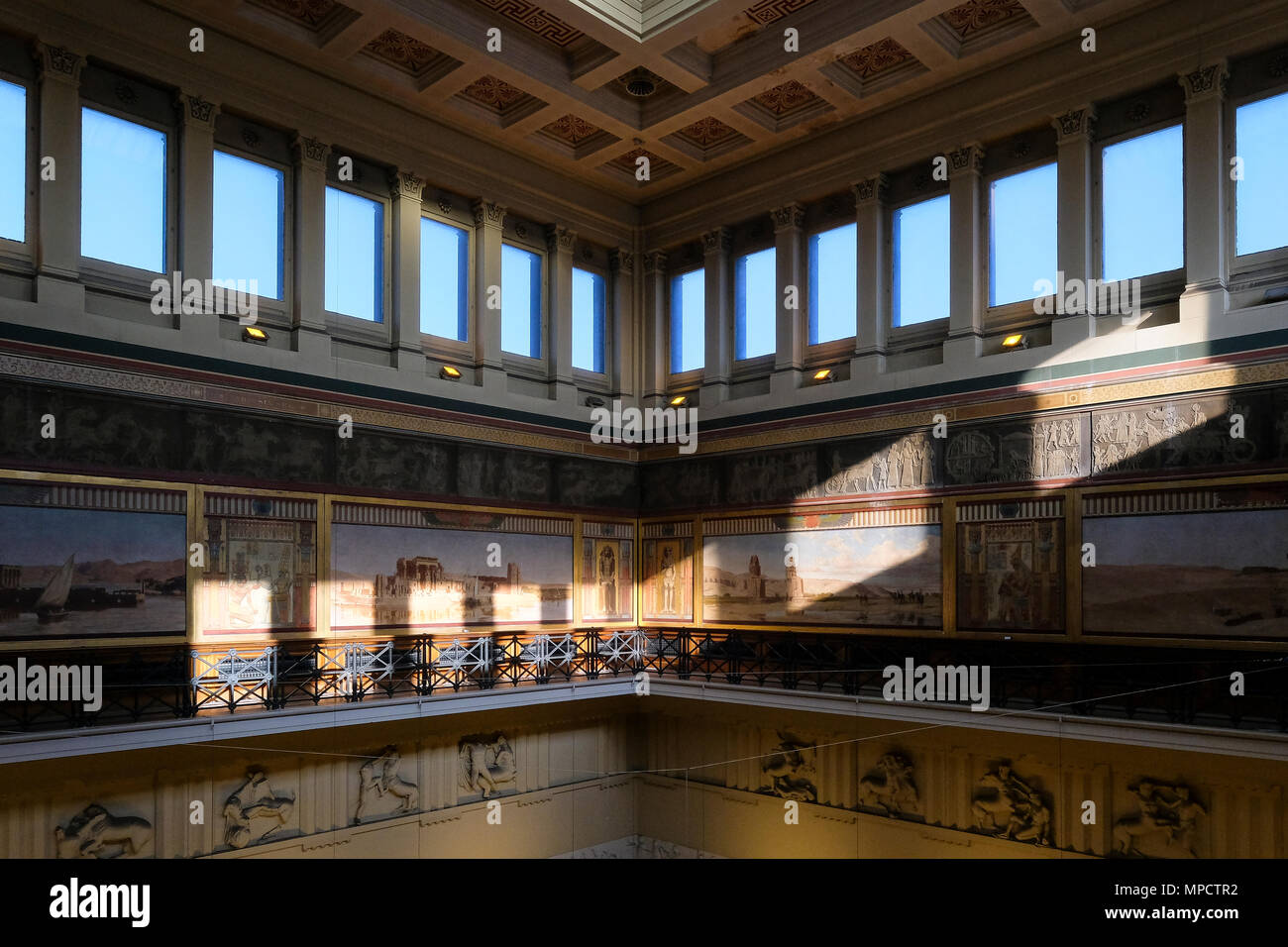 The Egyptian Balcony is at the top level of the Harris Museum in ...