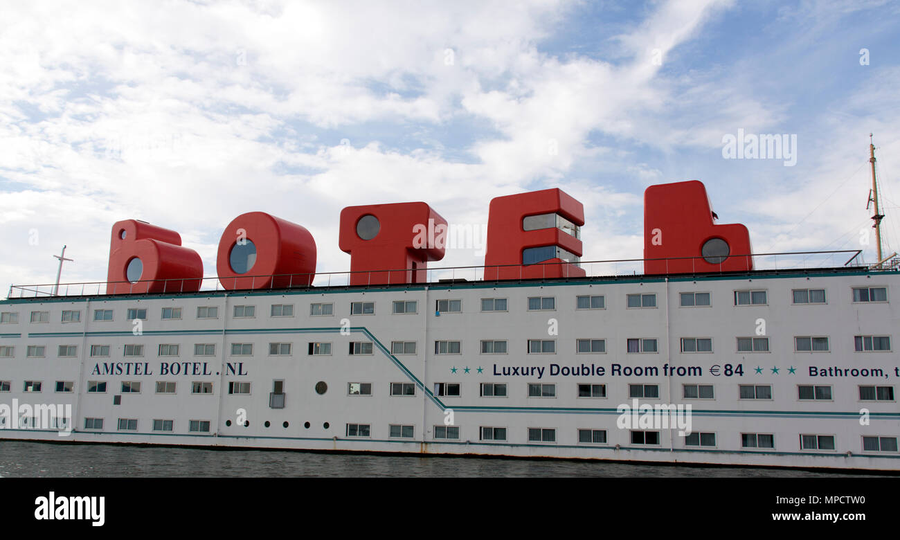 Amsterdam, Netherlands-october 3, 2015: The botel in amsterdam is a ...