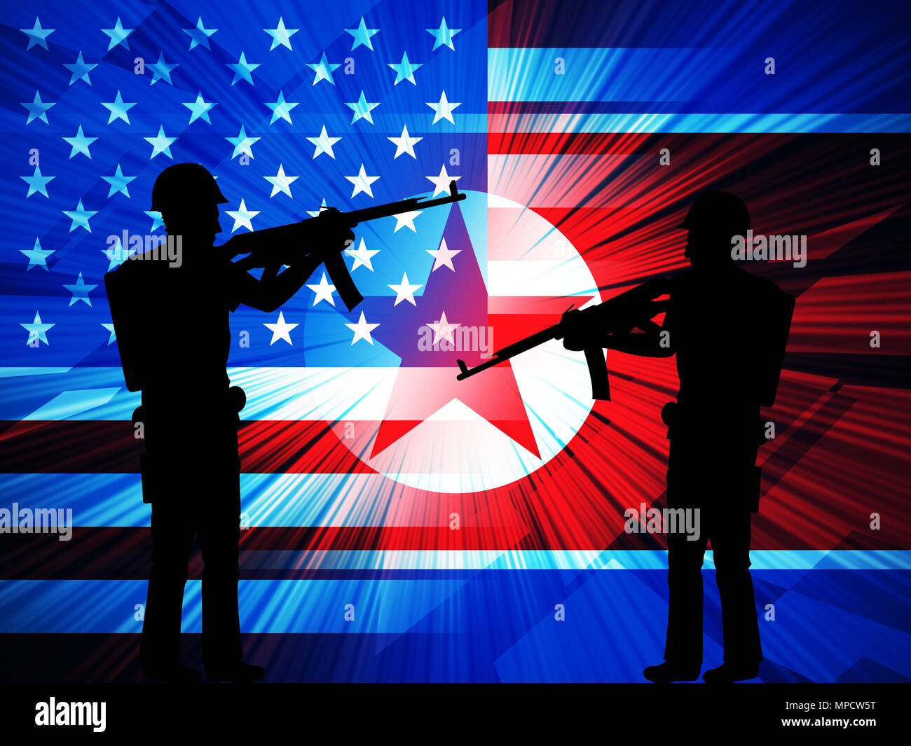 North Korean Army Military Combat 3d Illustration. DPRK Infantry ...