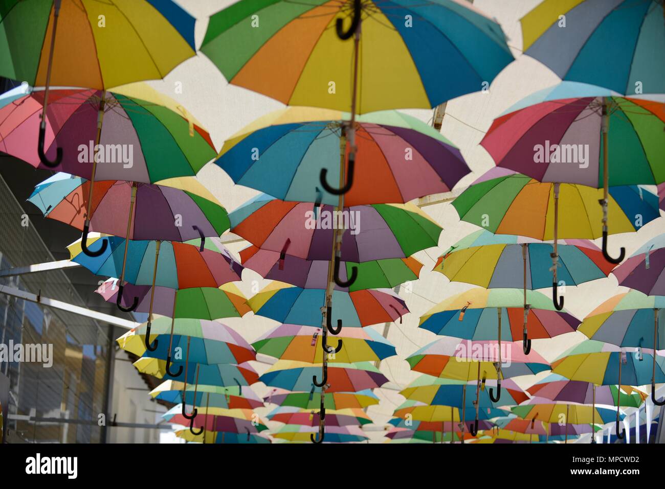 Turkey, Fethiye, umbrella street Stock Photo - Alamy