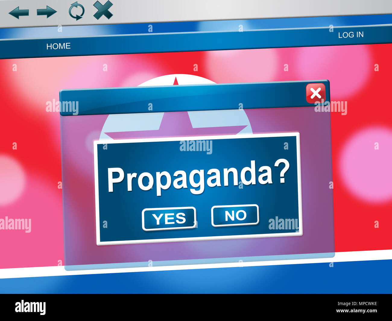 Propaganda From North Korean Dictator 3d Illustration. Disinformation ...