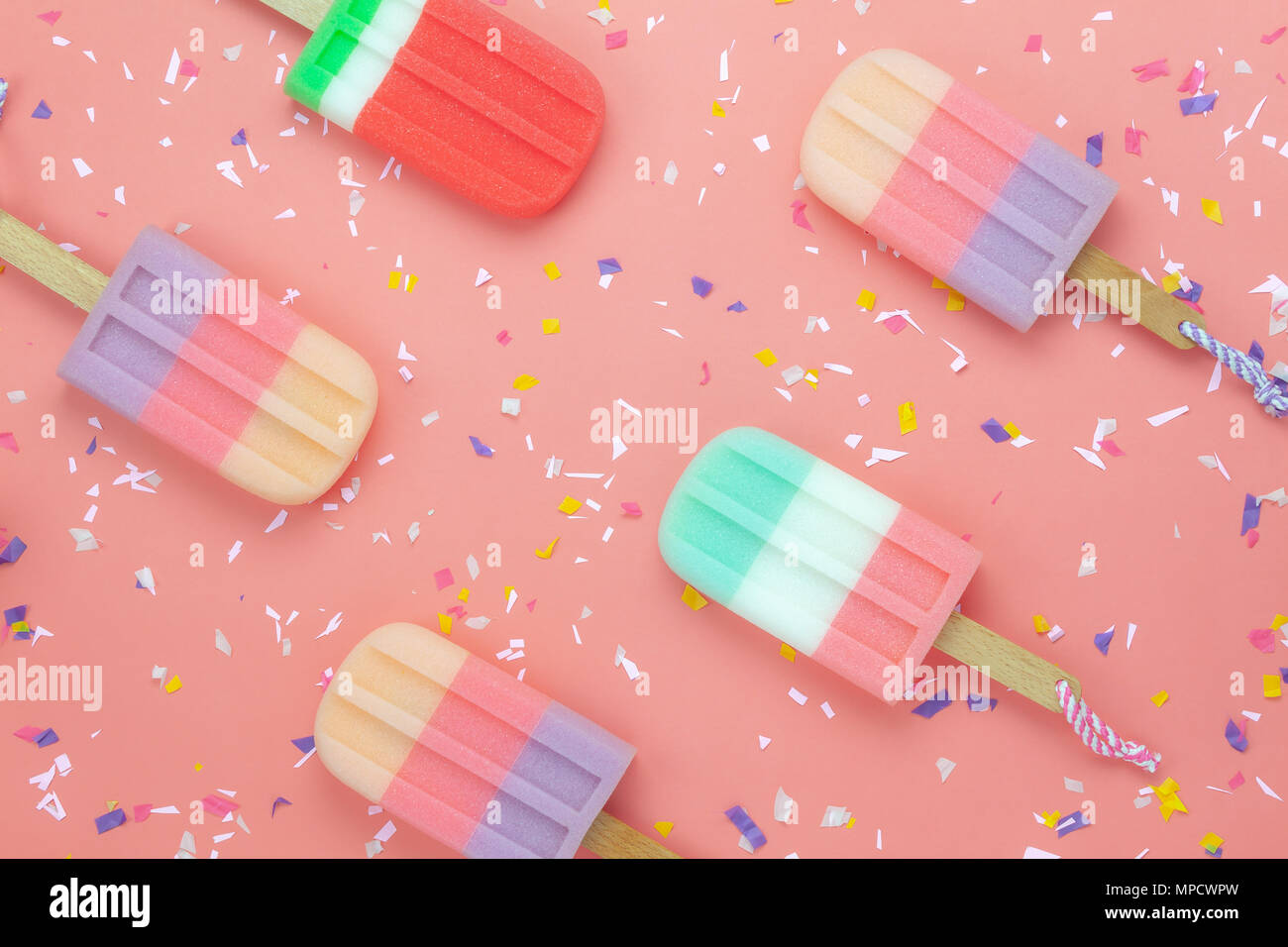 Table top view aerial image of food for summer holiday background ...