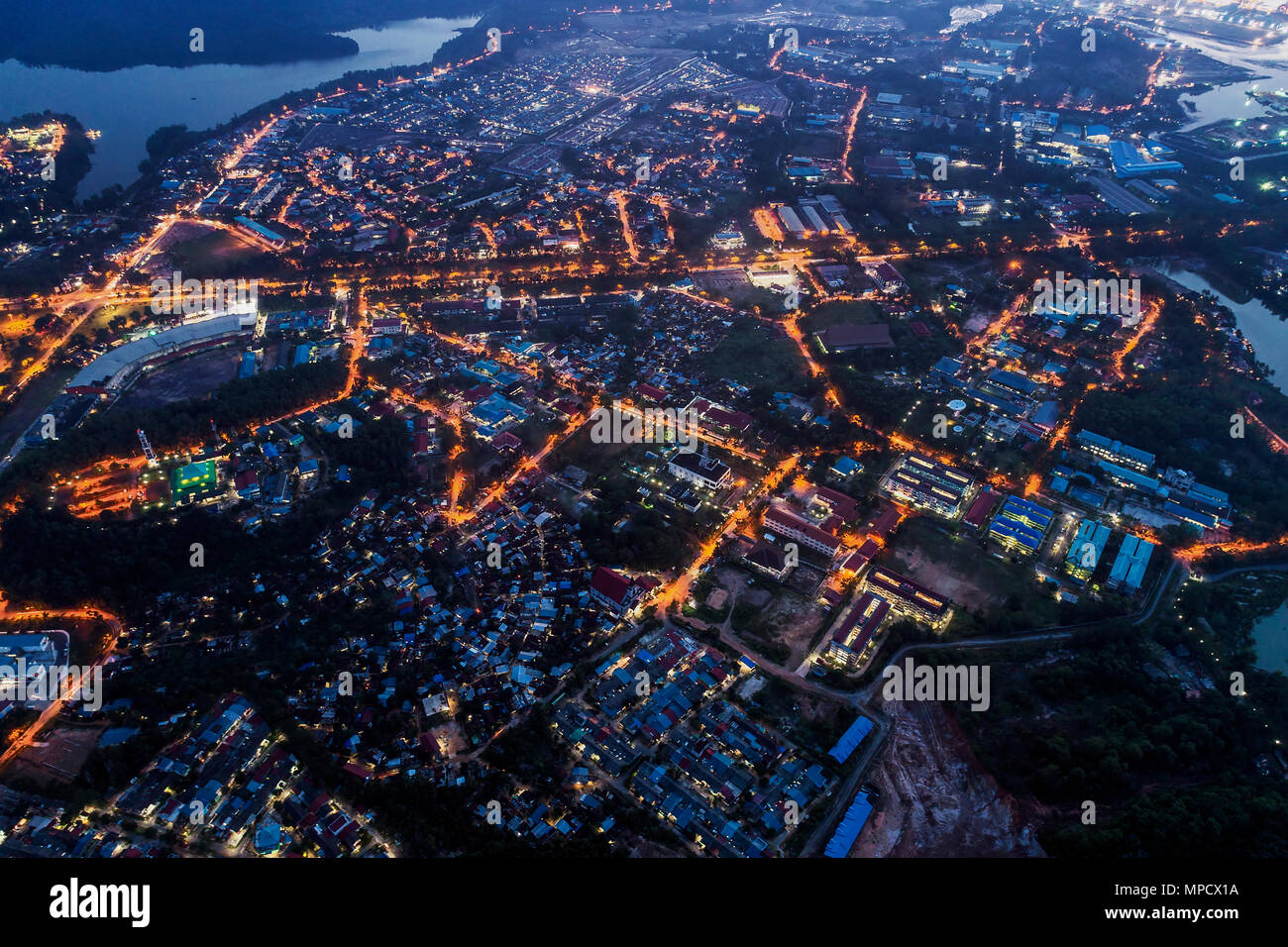 Aerial view of Batam rural houses, Indonesia Stock Photo - Alamy