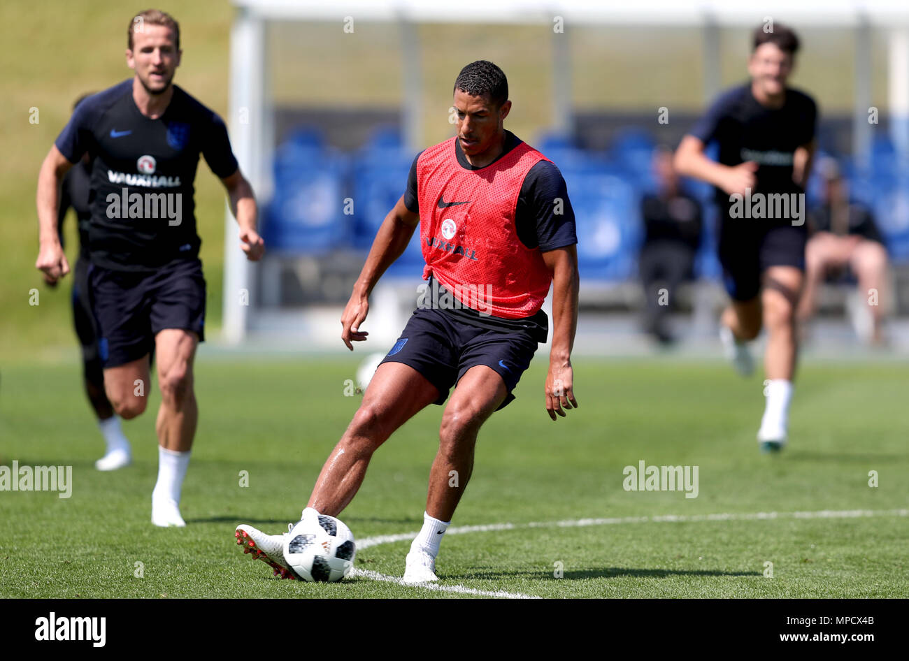 Jake Livermore (centre) during the training session at St George's Park ...
