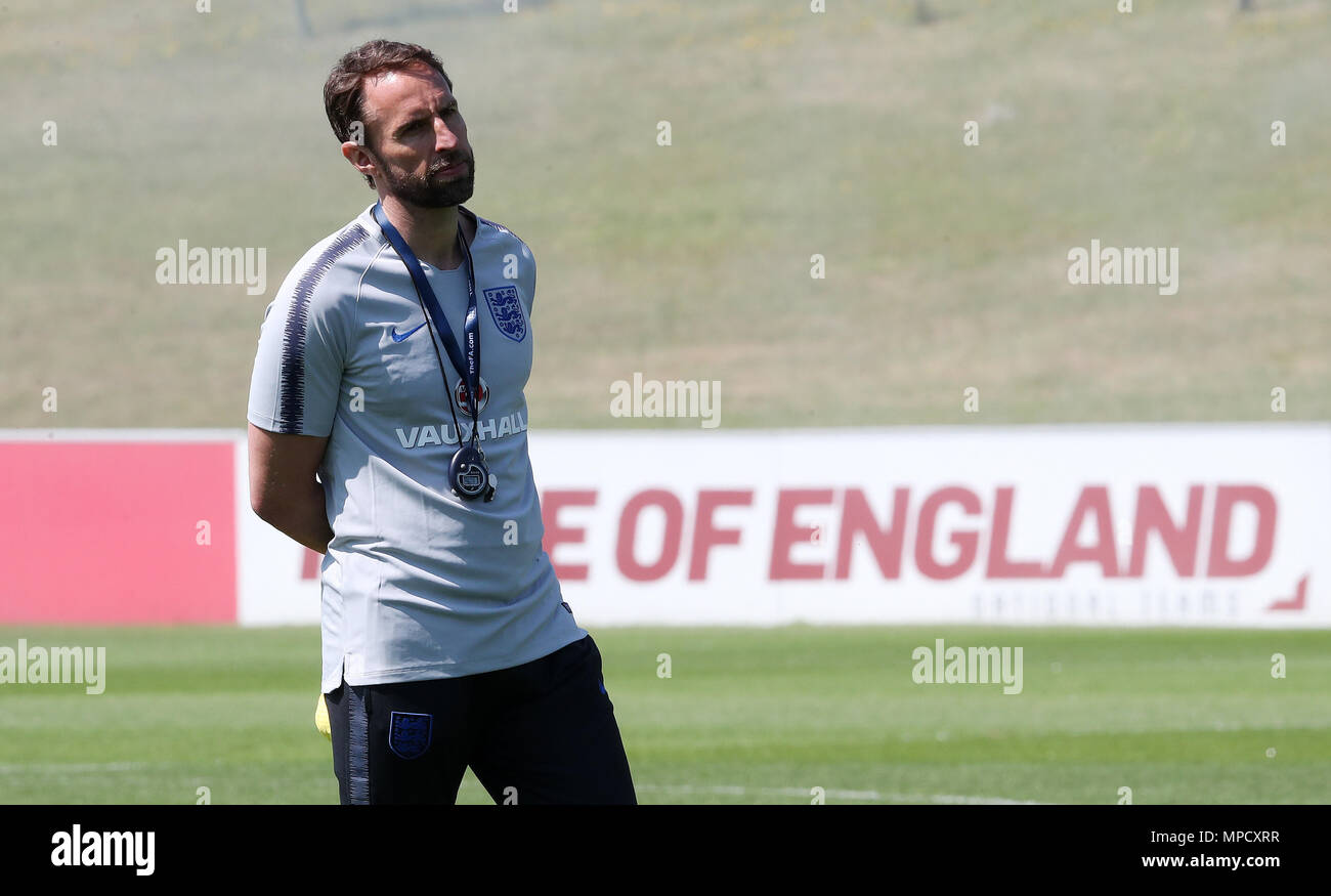 England manager Gareth Southgate during the training session at St ...