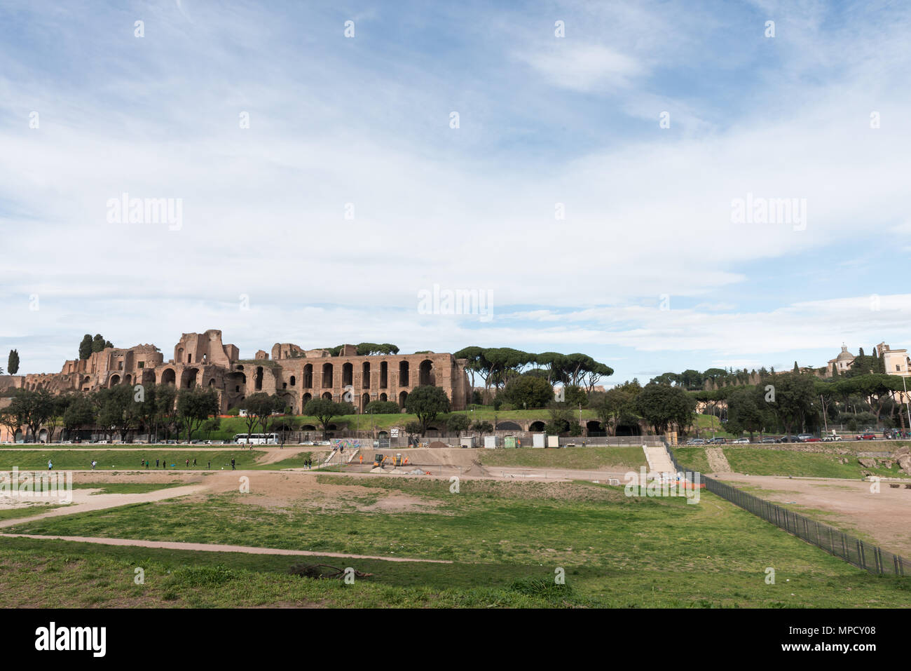 ROME, ITALY, MARCH 23, 2016: Horizontal picture of Circus Maximus ...
