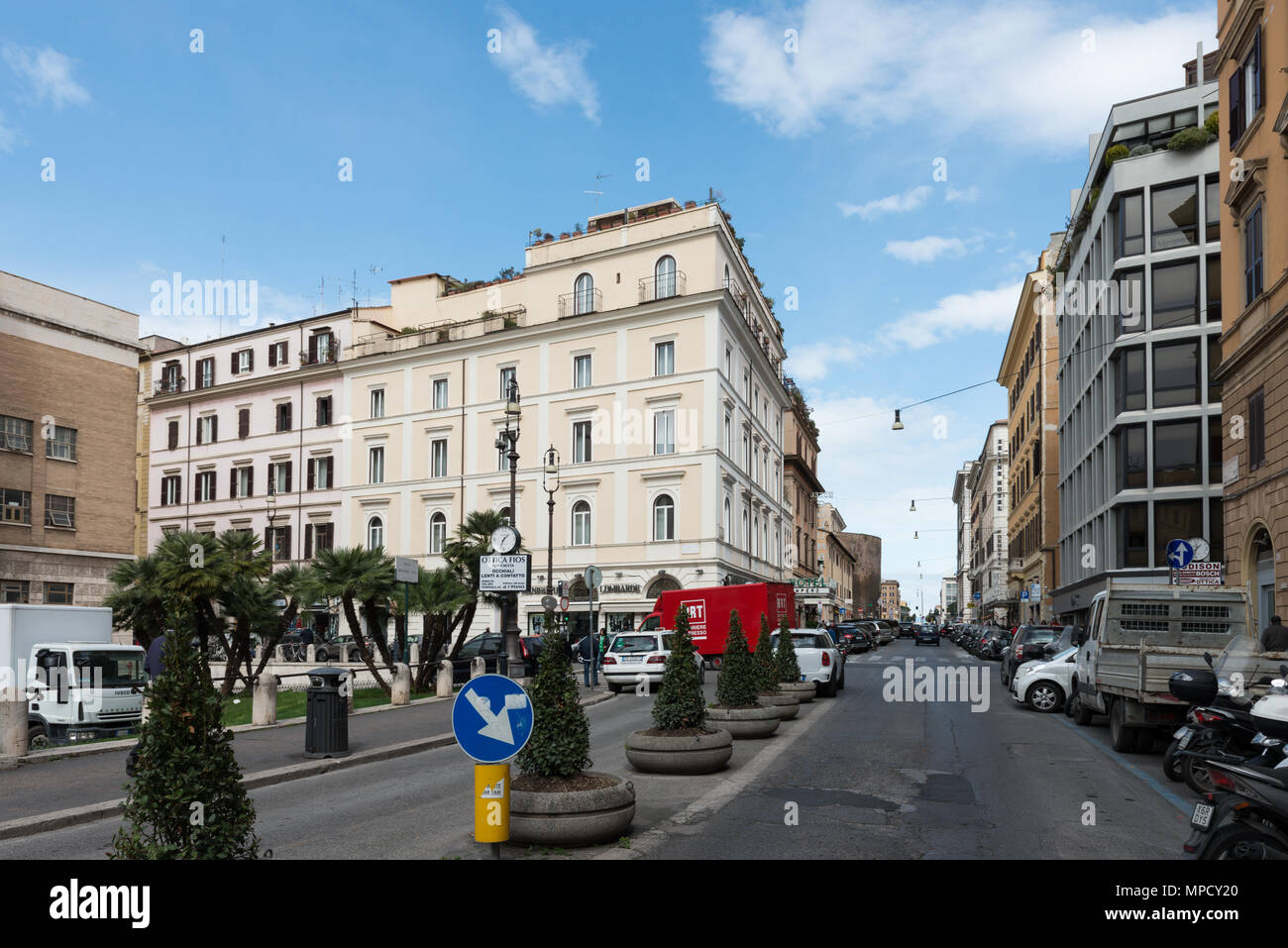 ROME, ITALY, MARCH 23, 2016: Horizontal picture of traditional italian ...