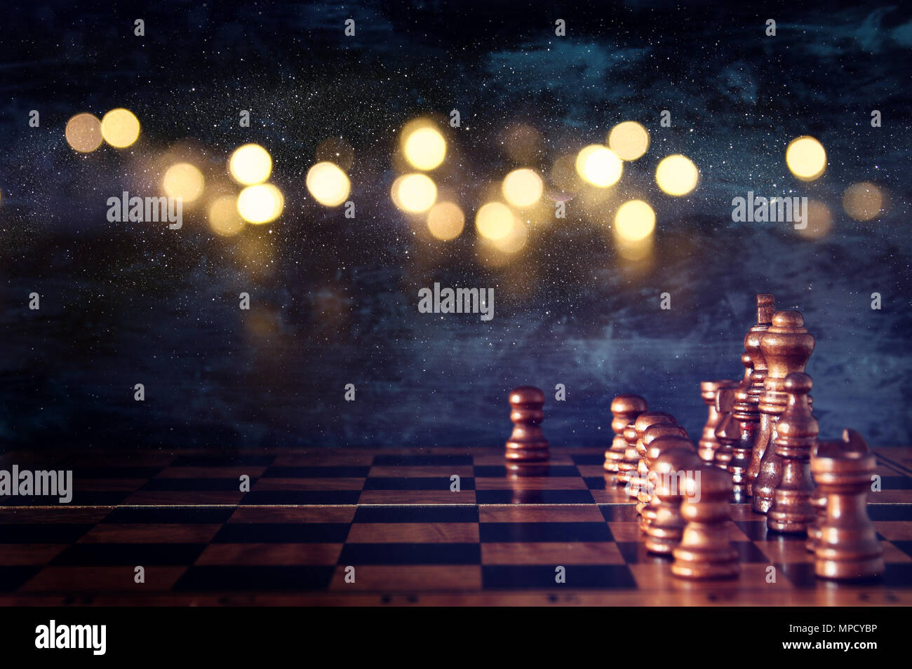 abstract Image of chess board game. Business, competition, strategy ...