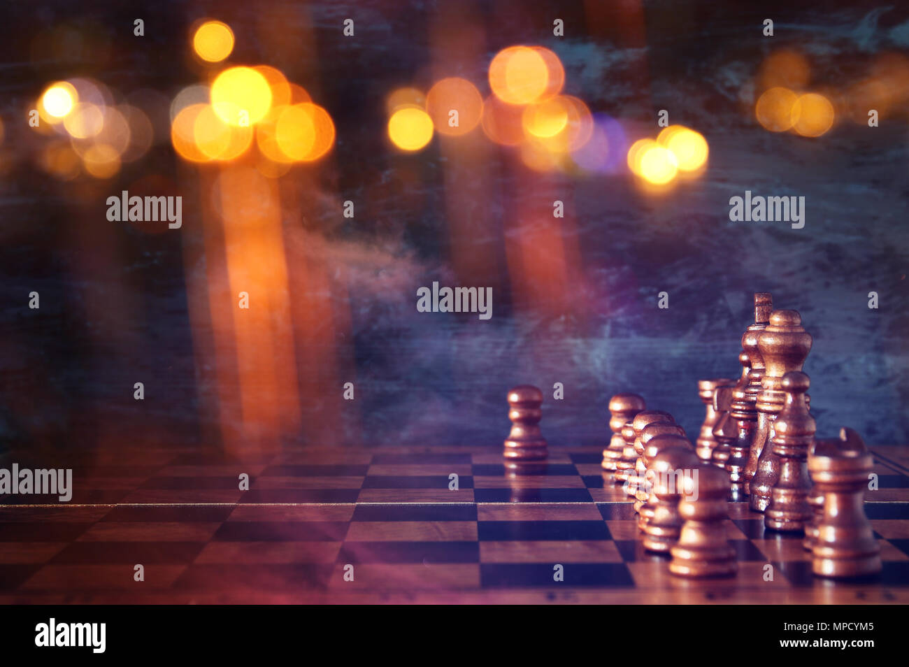 abstract Image of chess board game. Business, competition, strategy ...
