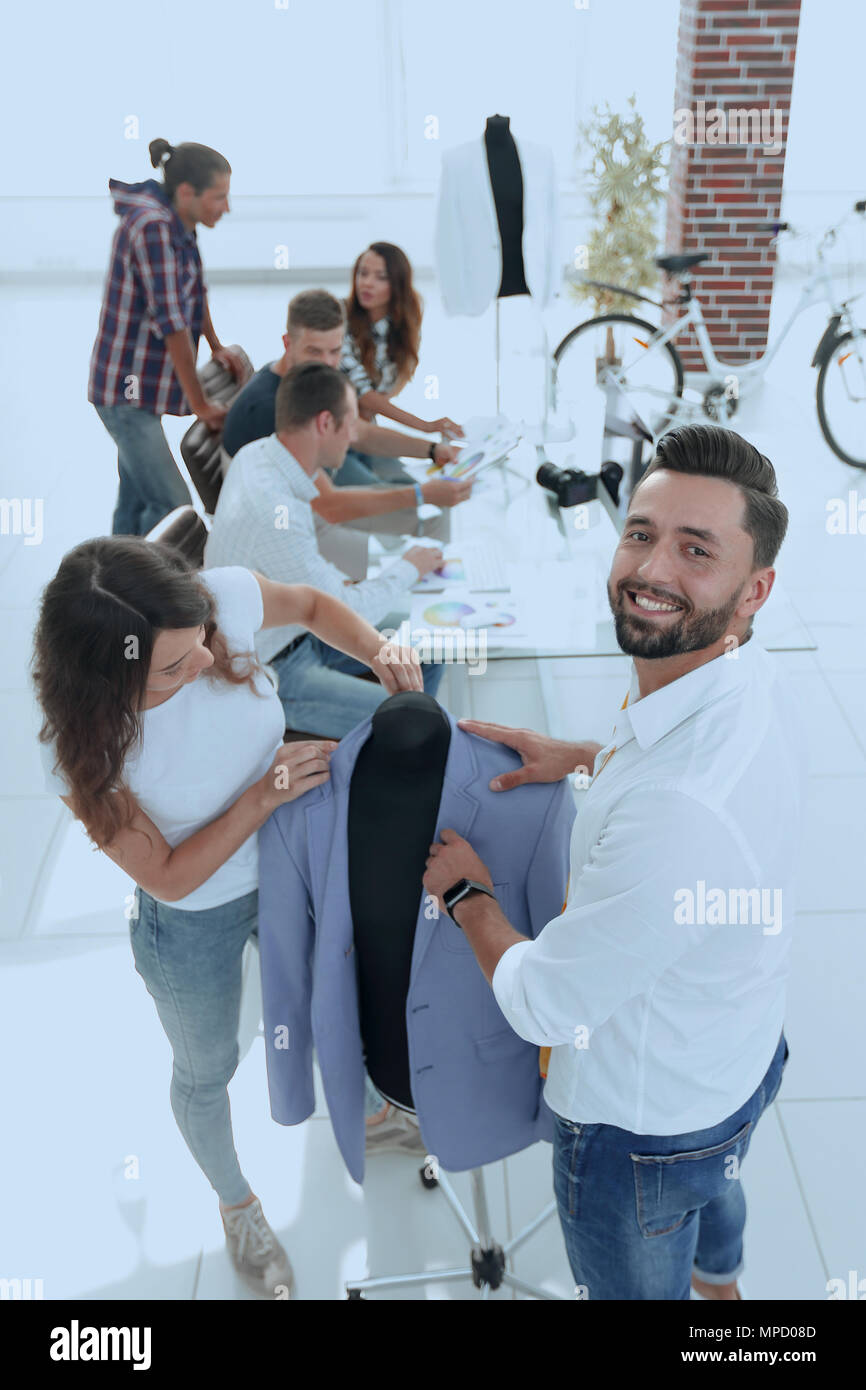 designers working on new models menswear Stock Photo - Alamy