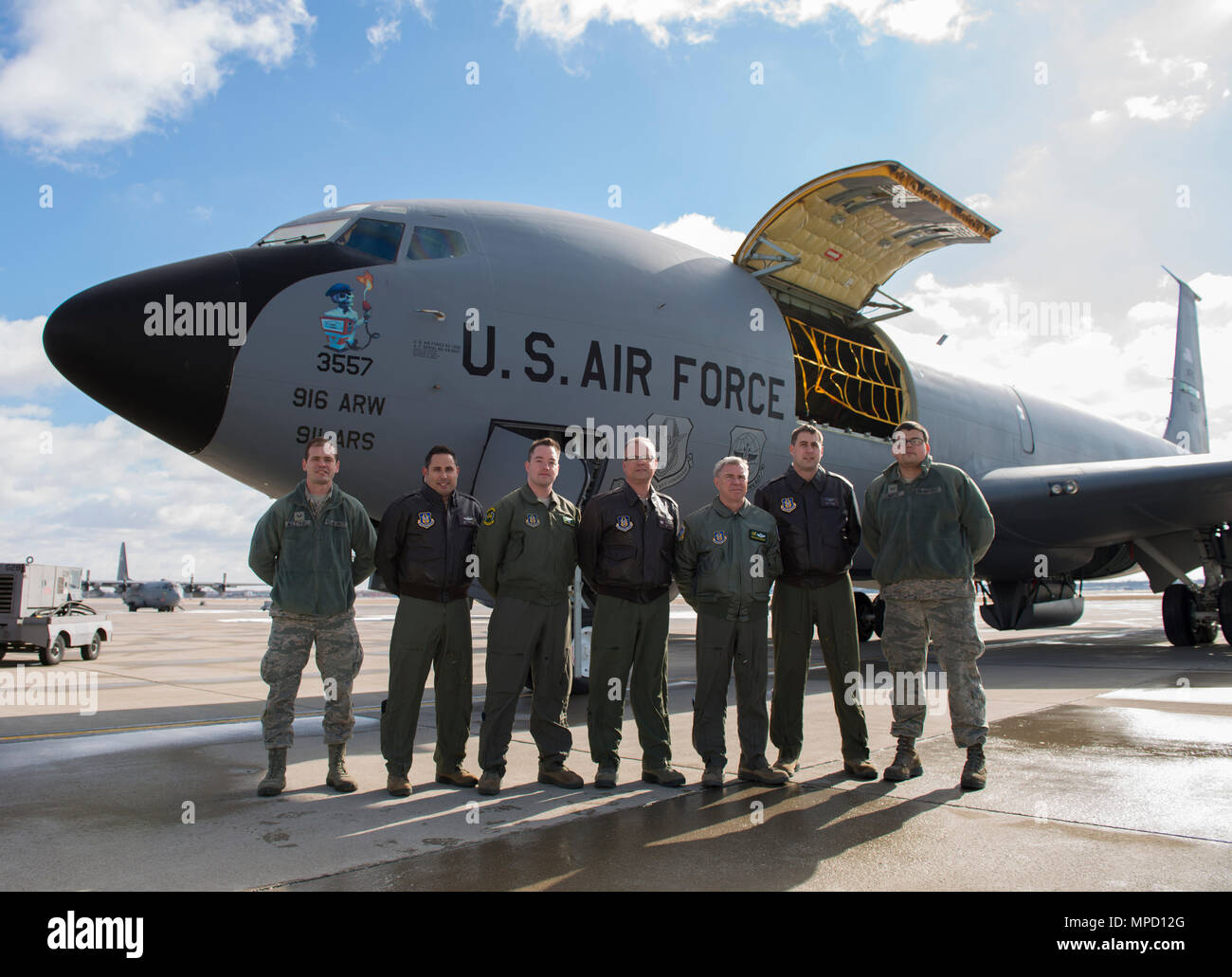 Aircrew out of Seymour Johnson Air Force Base stand with 914th Airlift ...