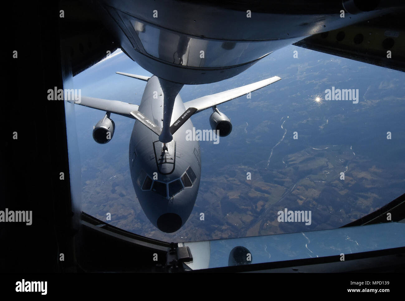 The 916th Air Refueling wing released one of it's KC 135 Stratotanker's permanently to the 914th ...