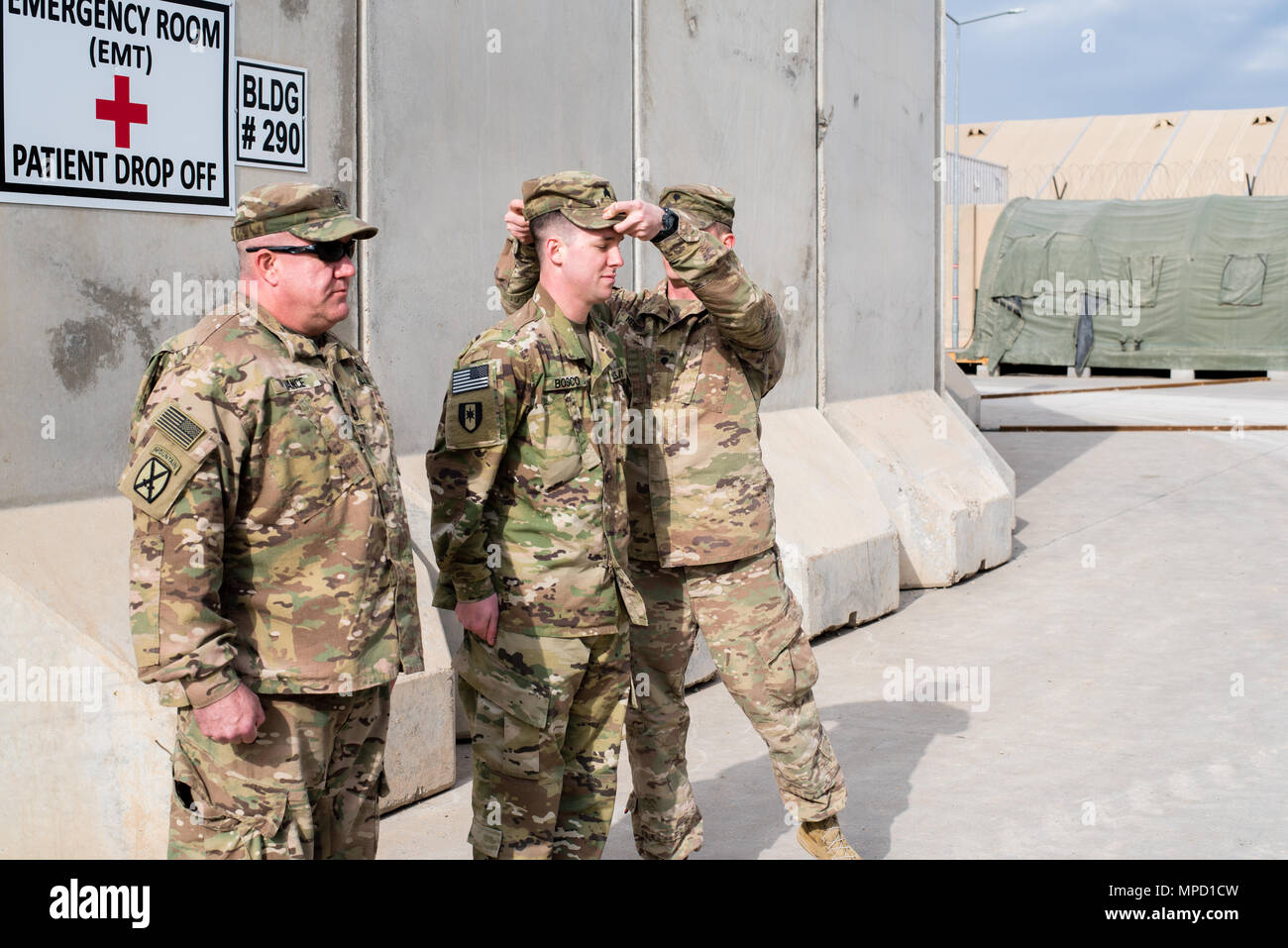 U.S. Army Sgt. 1st Class Marcus Vance, left, 28th Combat Support ...