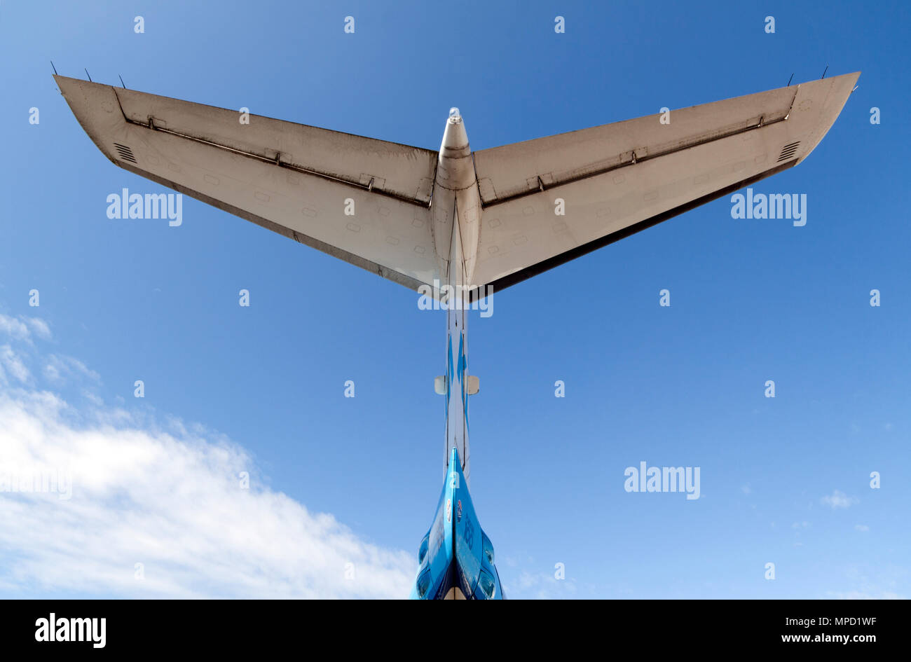 Amsterdam,netherlands-may 12, 2015: Tail of an airplane and blue air ...