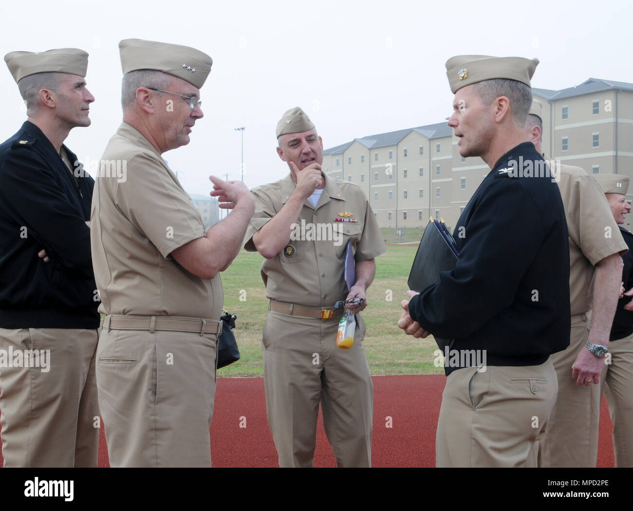 SAN ANTONIO (Feb. 1, 2017) Vice Adm. Forrest Faison, second from left ...