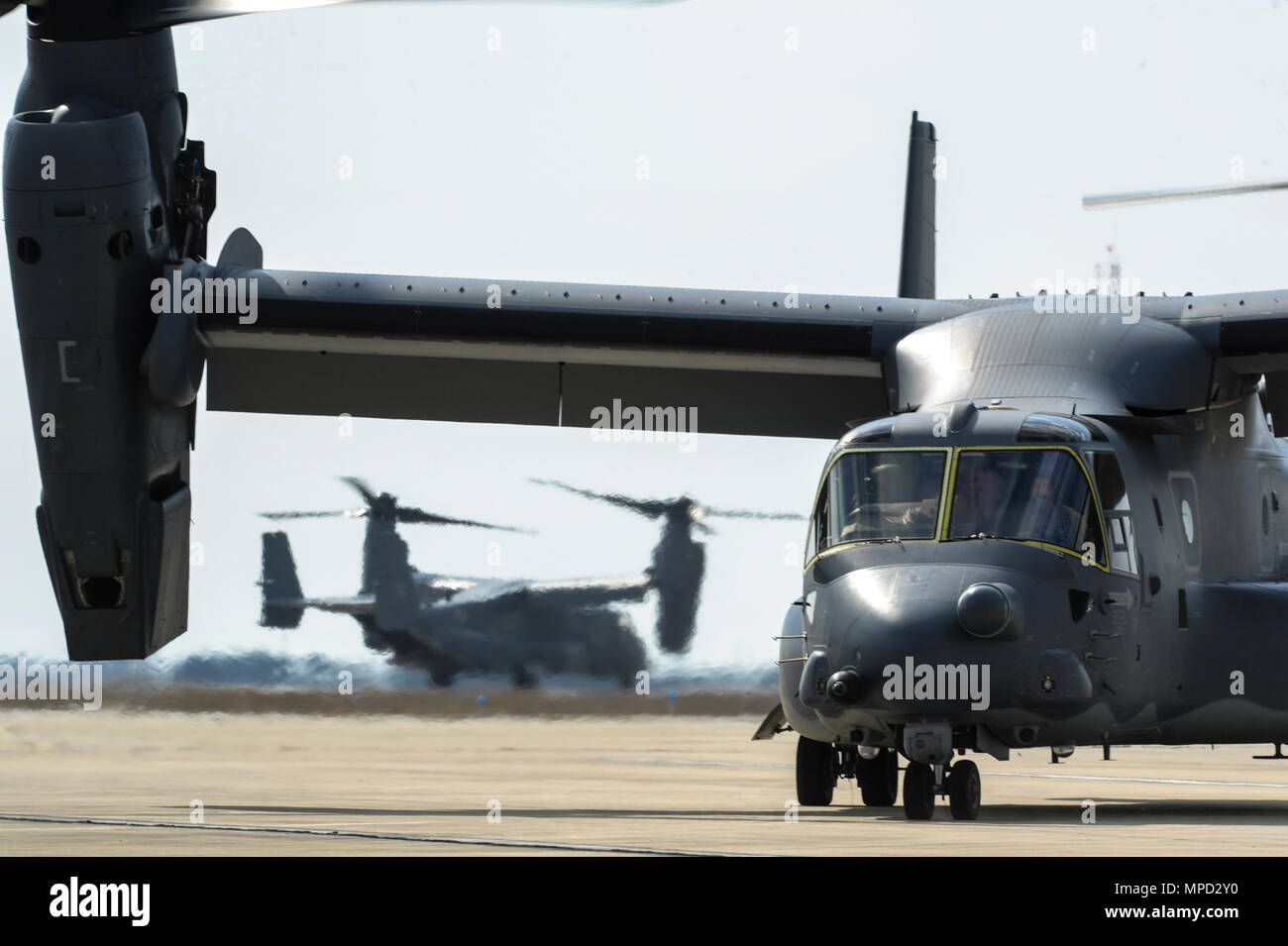 CV-22 Osprey tilt-rotor aircraft assigned to the 8th Special Operations ...