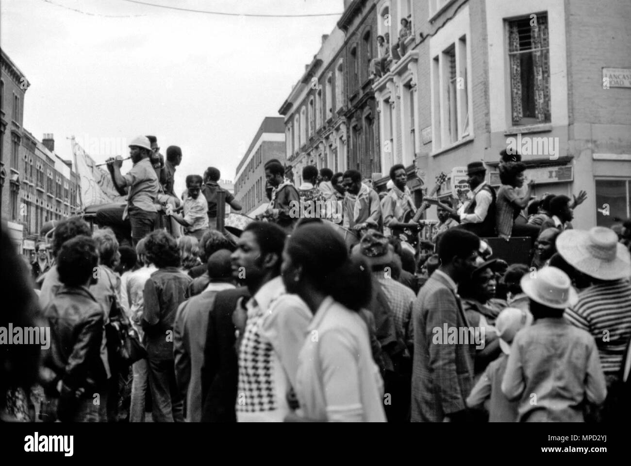 The Notting Hill Carnival in the streets of West London in 1976, the ...