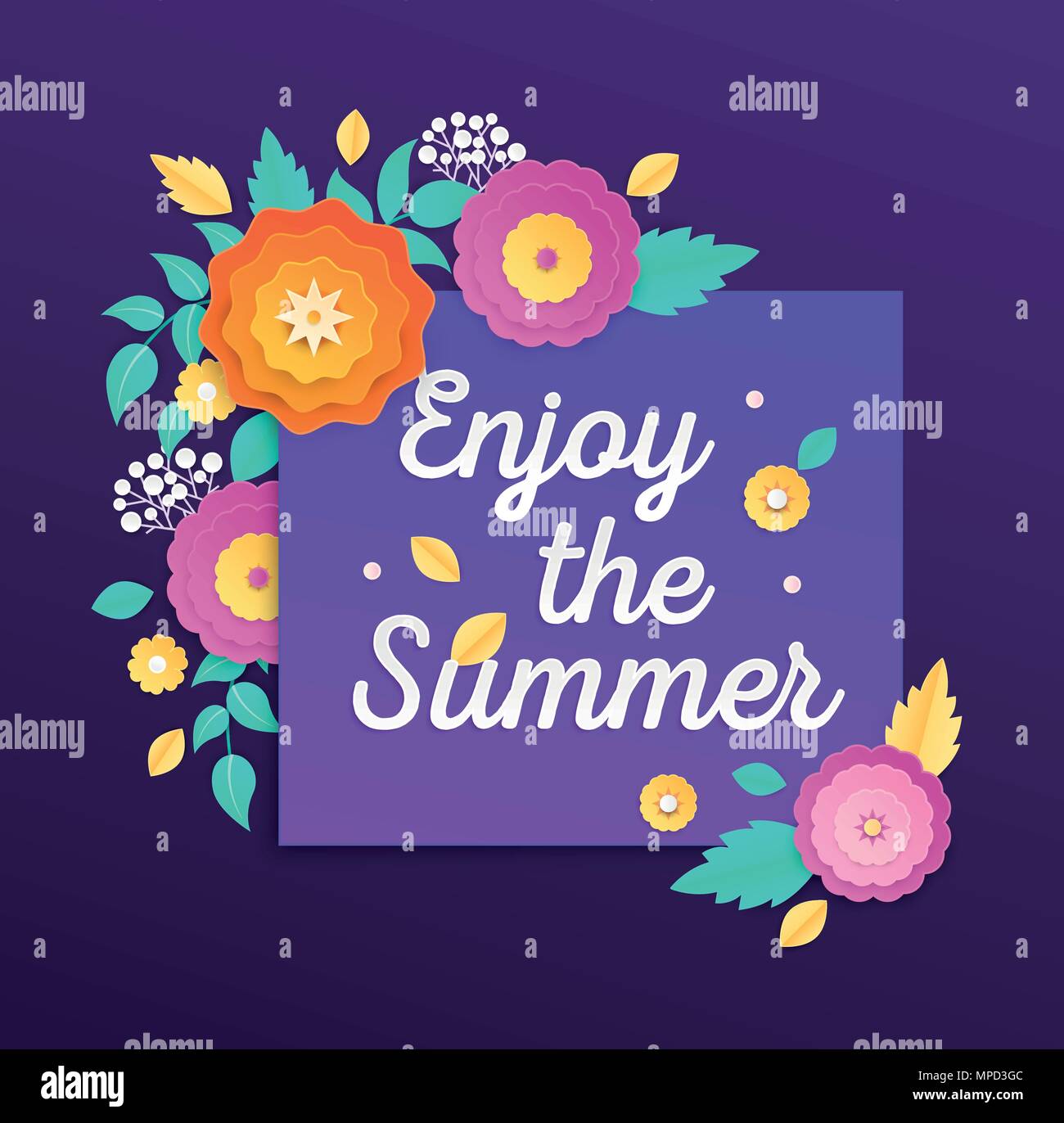 Enjoy the summer - modern vector colorful illustration Stock Vector ...