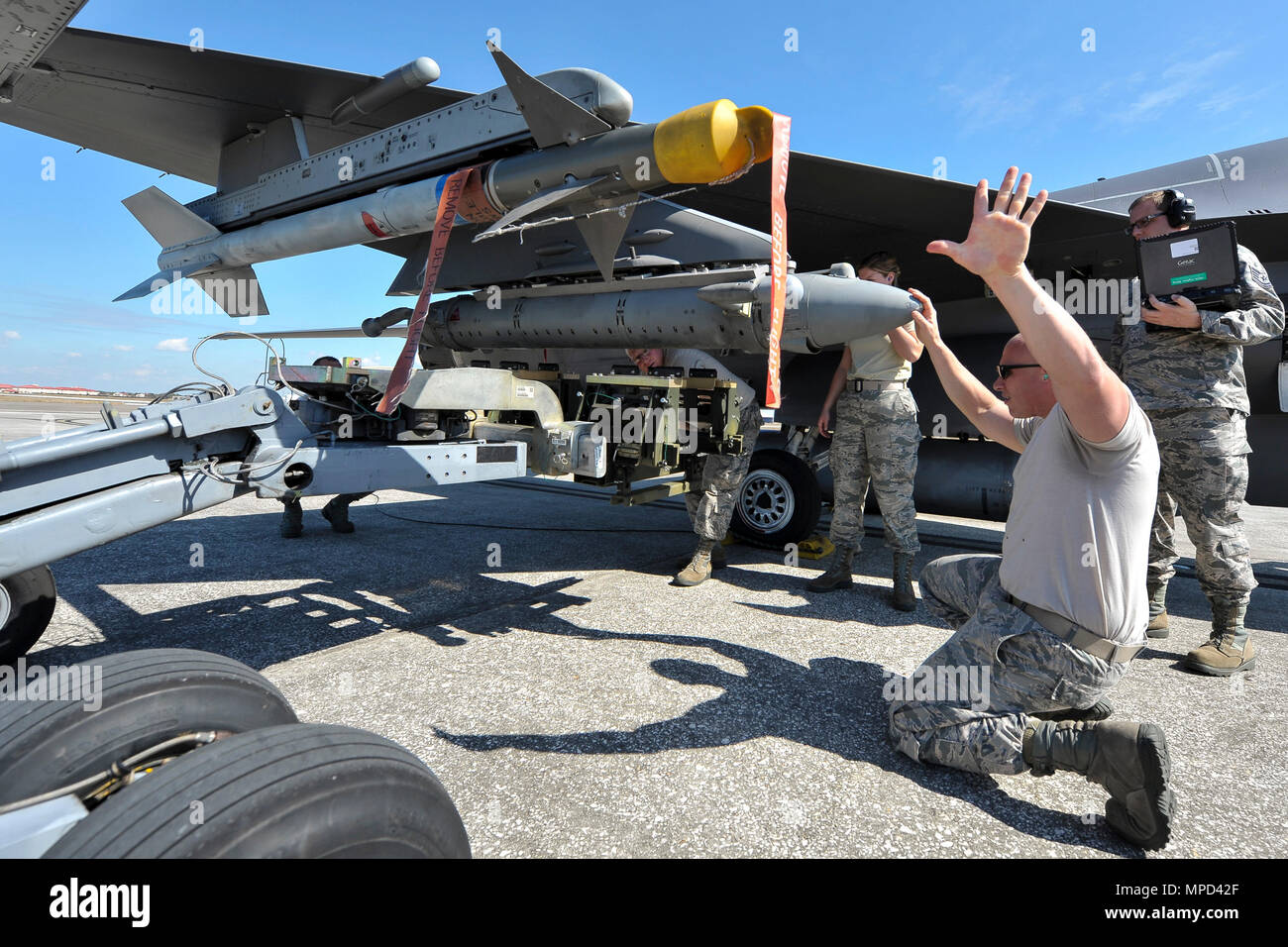 Avionics technicians assigned to the 180th Fighter Wing, Ohio Air ...