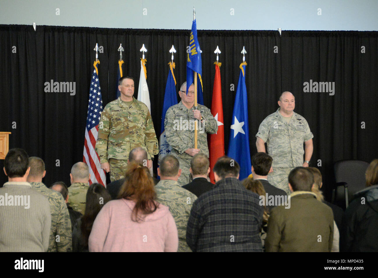 U.S. Air Force Col. Chris Alderdice, right, prepares to assume command ...