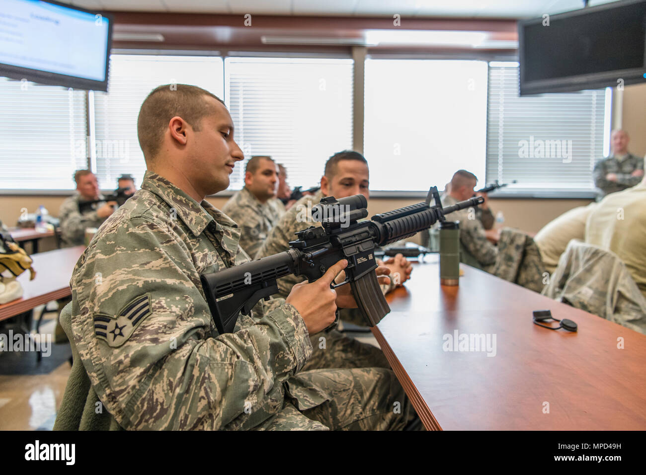 Senior Airman Aaron Goodrich from the 110th Attack Wing, Battle Creek ...