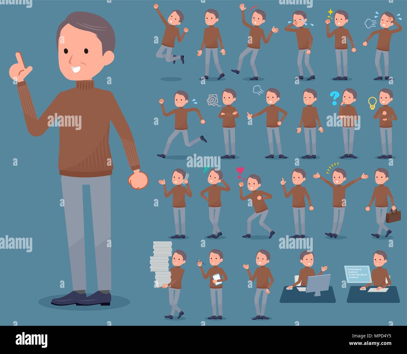 Middle age men Stock Vector Images - Alamy