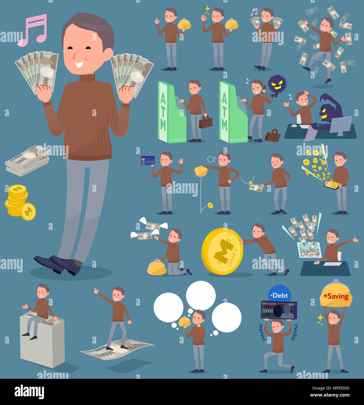 Middle age men Stock Vector Images - Alamy