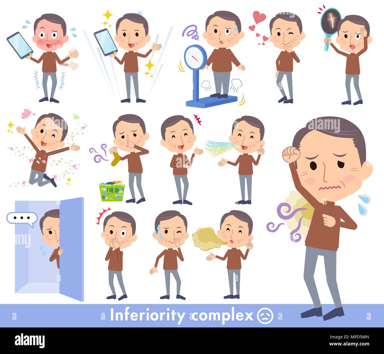 Middle age men Stock Vector Images - Alamy