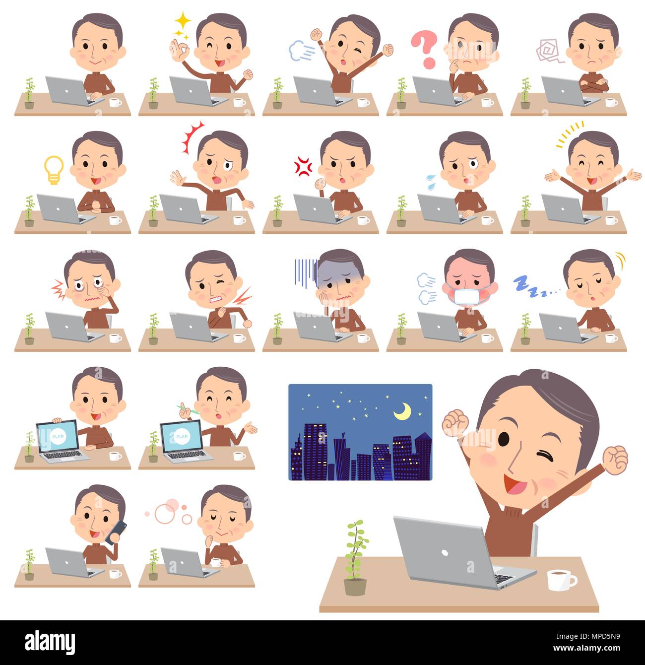 Middle age men Stock Vector Images - Alamy