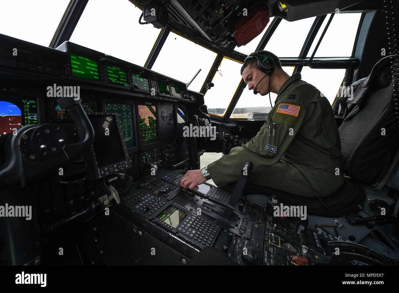 U.S. Air Force Capt. Kyle Gauthier, 61st Airlift Squadron C-130J pilot ...