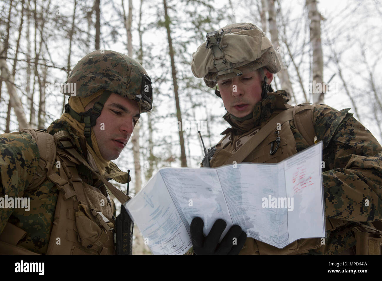 Cpl. Tevfik Ozkaynak (left), a rifleman with Company C, 1st Battalion ...