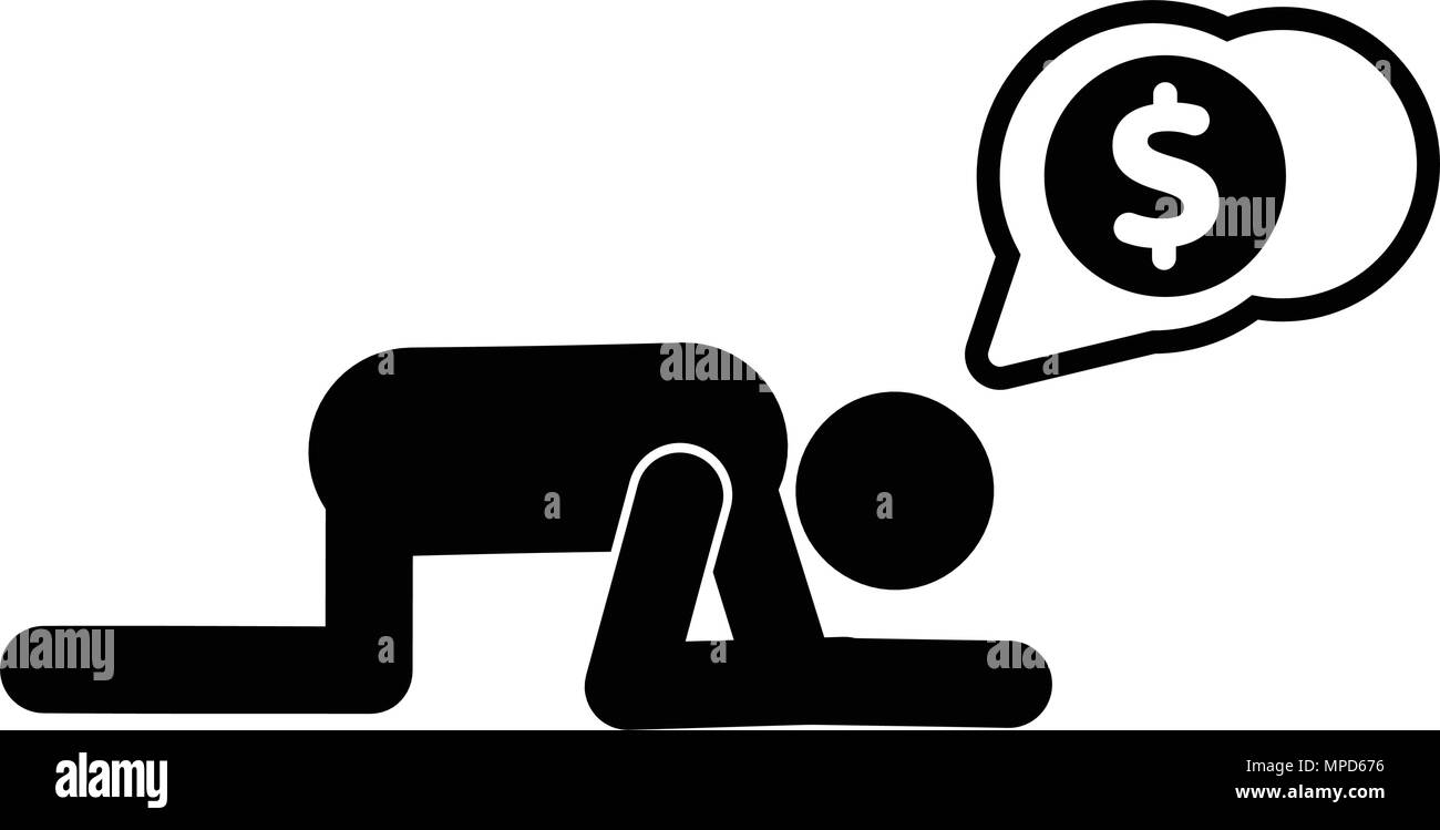 A frustrated man vector icon, isolated on white background Stock Vector ...