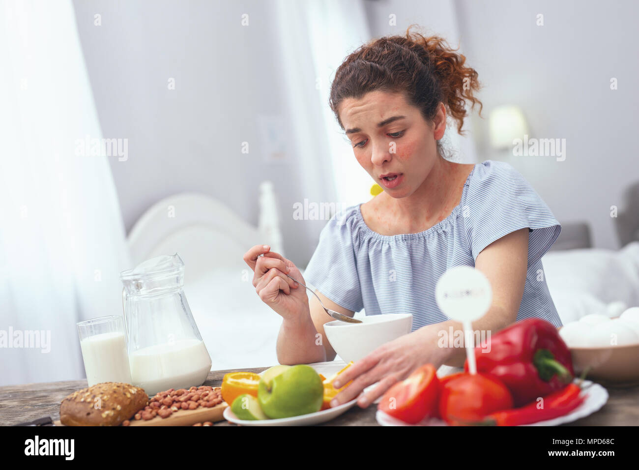 Young lady keeping up to a strict diet Stock Photo - Alamy