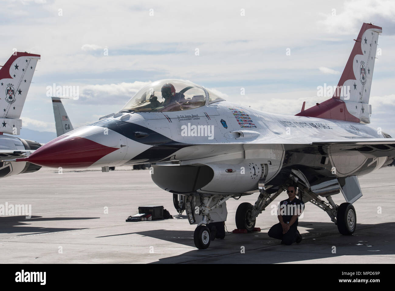 Lt. Colonel Jason Heard, Thunderbirds Commander/Leader, and his crew ...