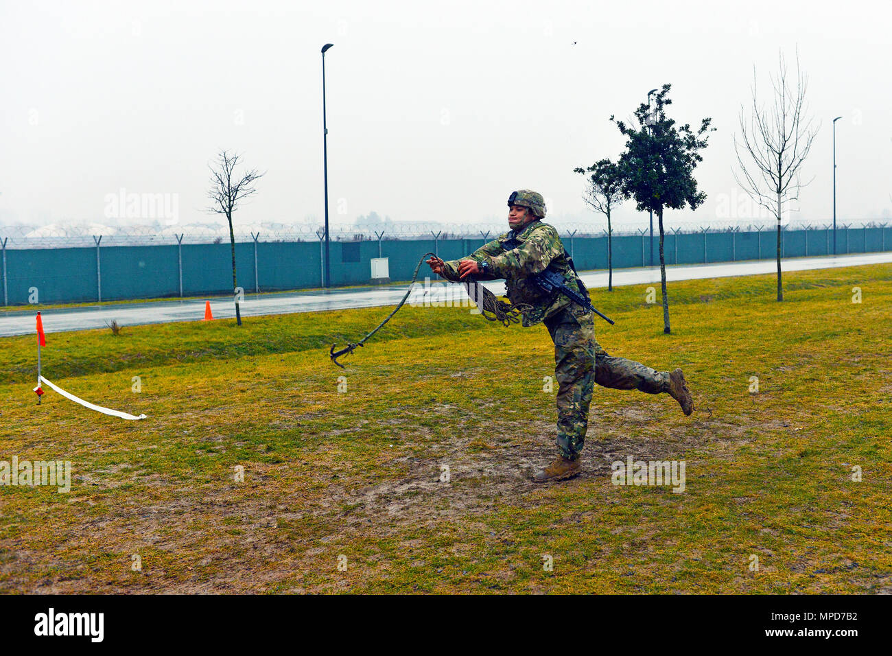 U.S. Army Pfc. Jon Zimmerman, a Paratrooper assigned to the 54th ...
