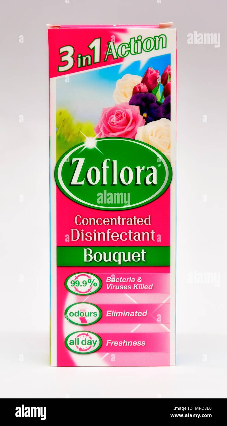 Zoflora 3 in one action concentrated disinfectant Stock Photo - Alamy