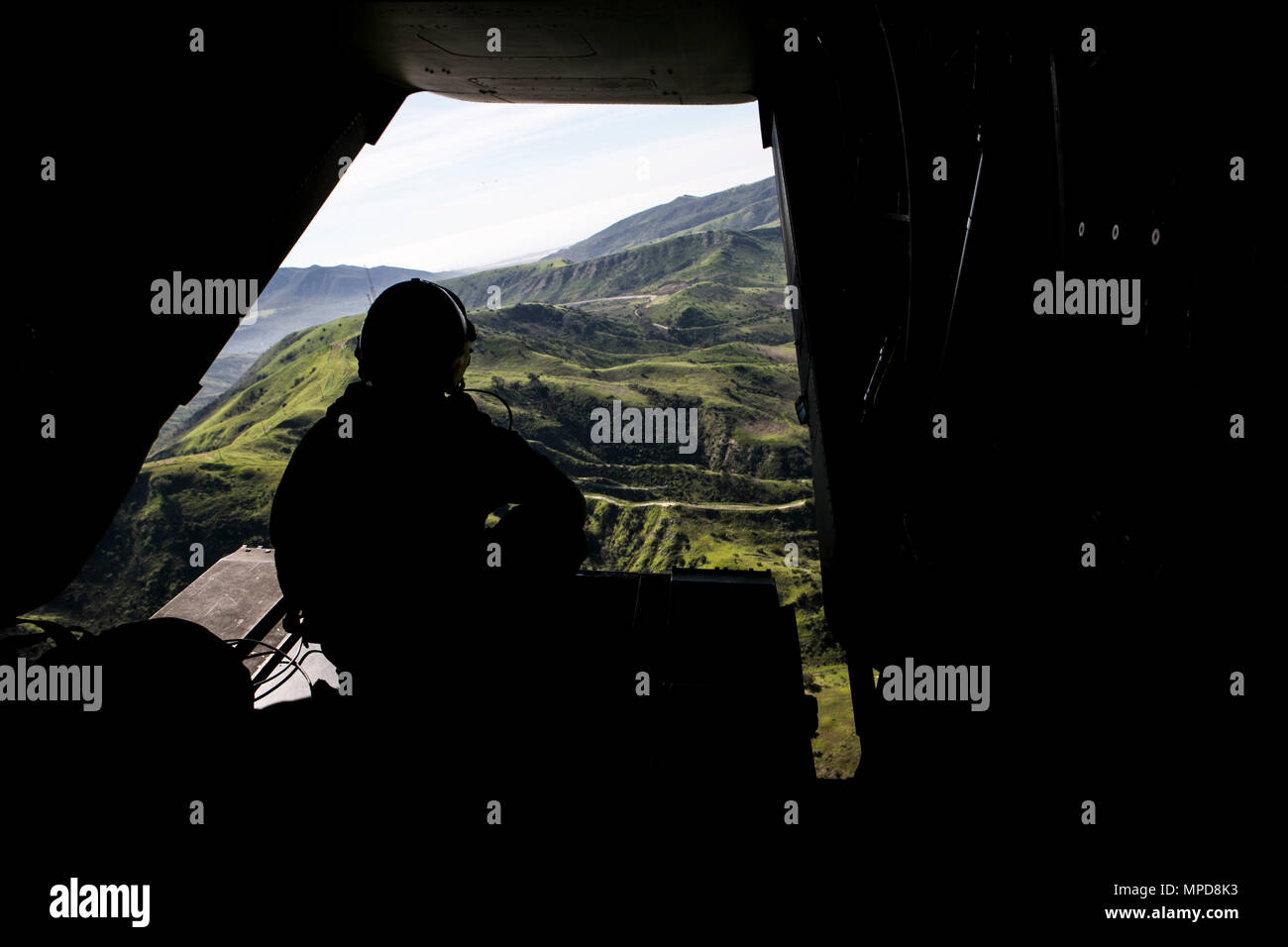 U.S. Marine Corps Cpl. Zackery Miller, a Bell Boeing V-22 Osprey crew ...