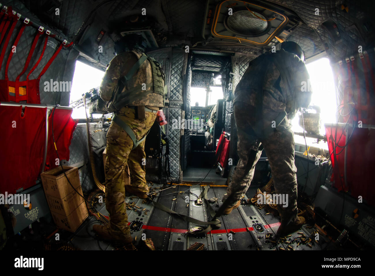 Two crew chiefs from 3rd General Support Aviation Battalion, 82nd ...