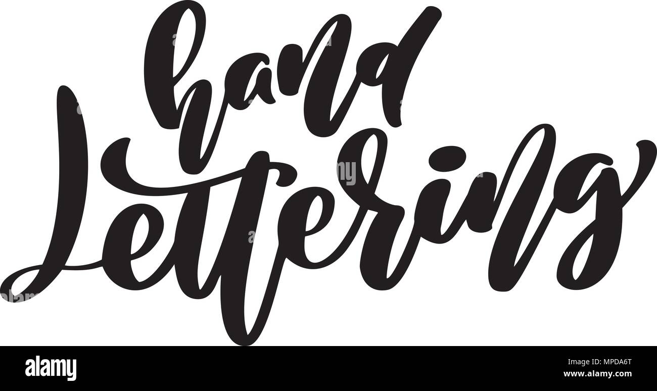 hand lettering phrase. Calligraphy inspirational Hand painted brush ...