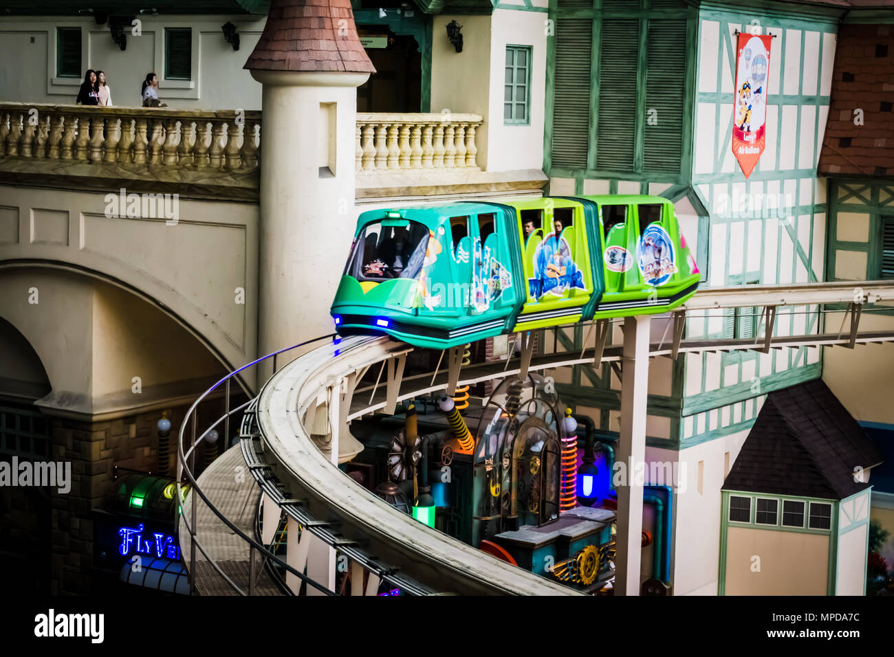 Seoul, South Korea - April 6,2018: World Monorail in Lotte World ...