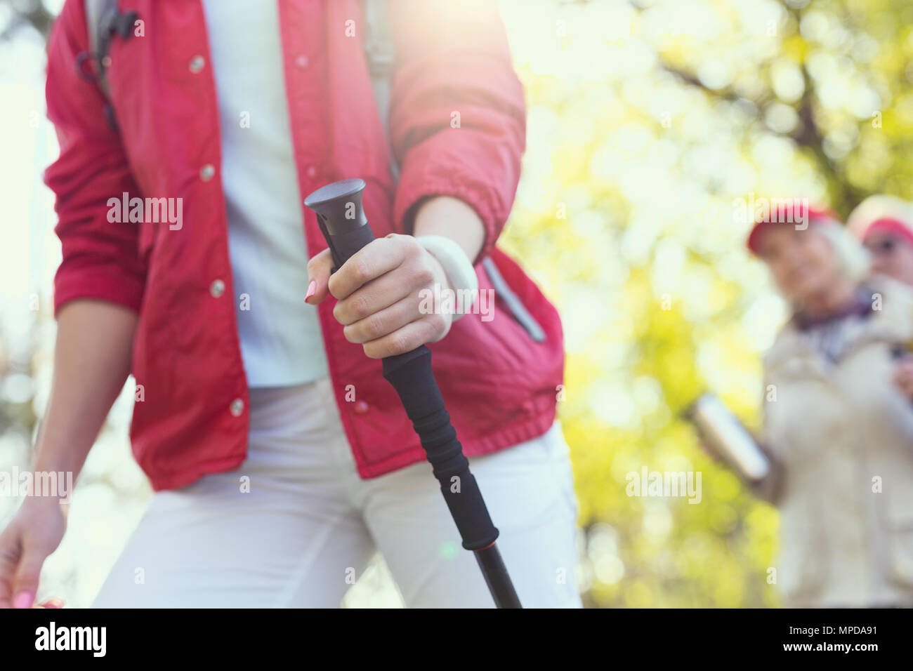 Elderly woman using walking stick hi-res stock photography and images ...