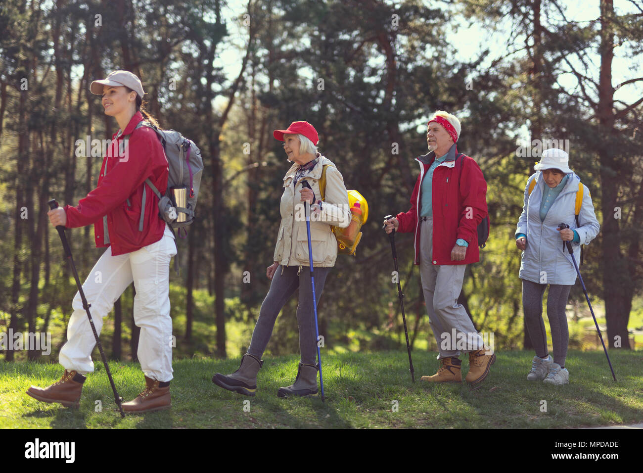 Hikers team guide hi-res stock photography and images - Alamy