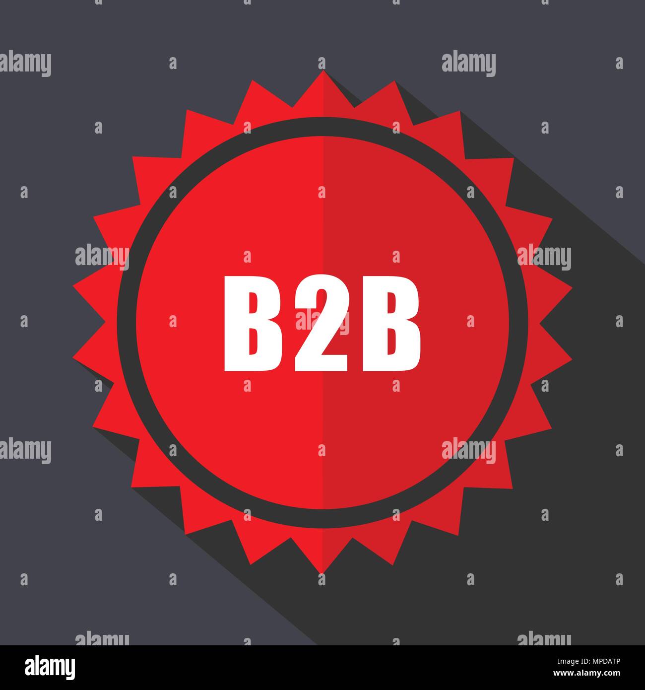 B2b red vector sticker flat design icon Stock Vector Image & Art - Alamy